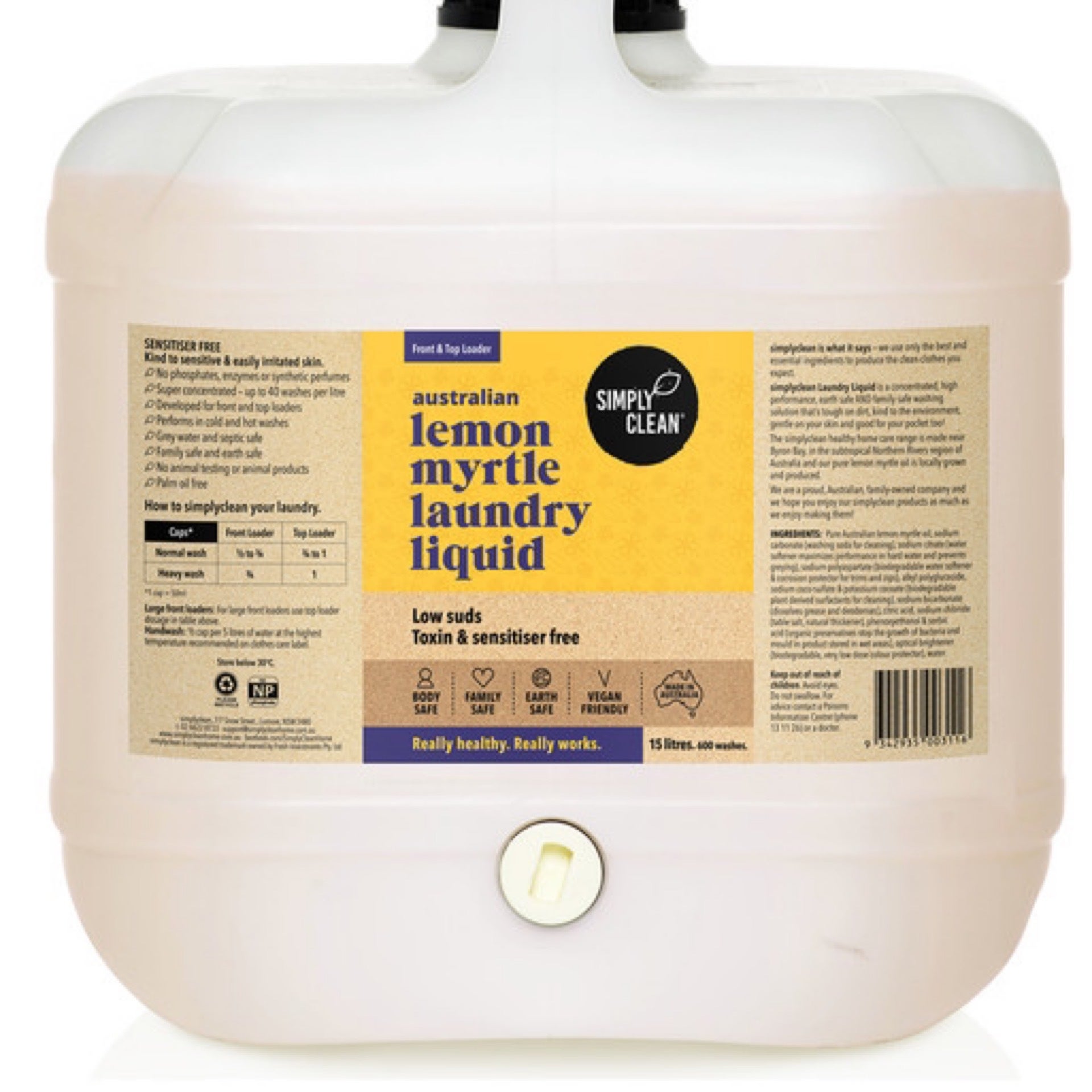 Simply Clean Bulk - Laundry Liquid - Lemon Myrtle | Tomorrows Earth